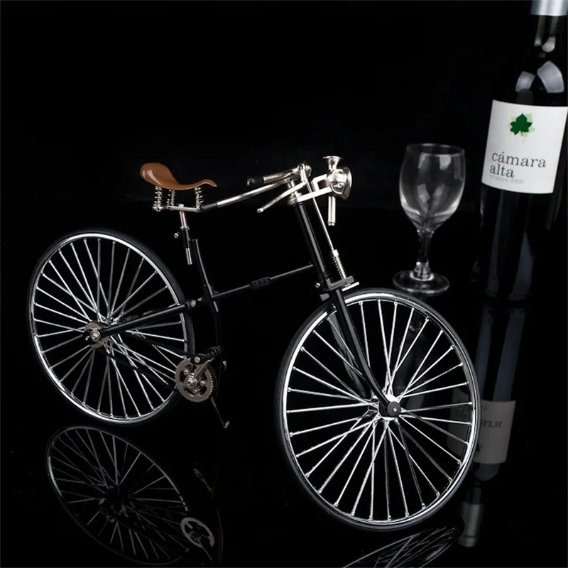 1-6-Scale-Alloy-Bicycle-Model-Diecast-Metal-Finger-Vintage-Road-Bike ...
