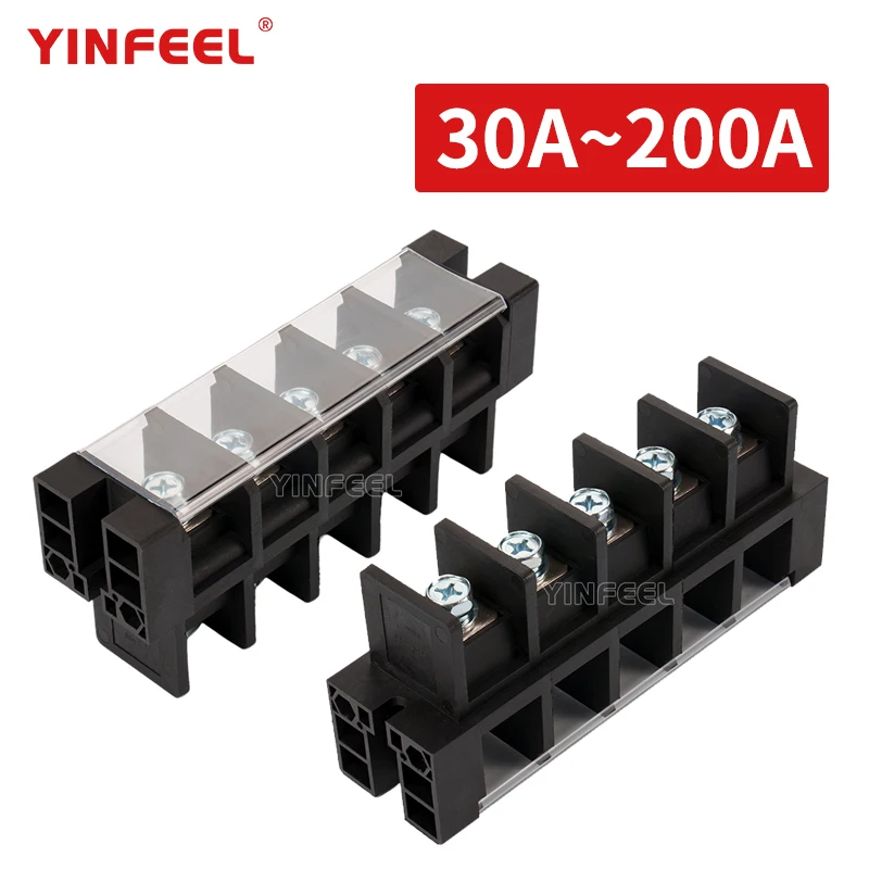 30A-200A-5-Inputs-5-Outputs-Bar-Type-Connector-Terminal-Block-With ...