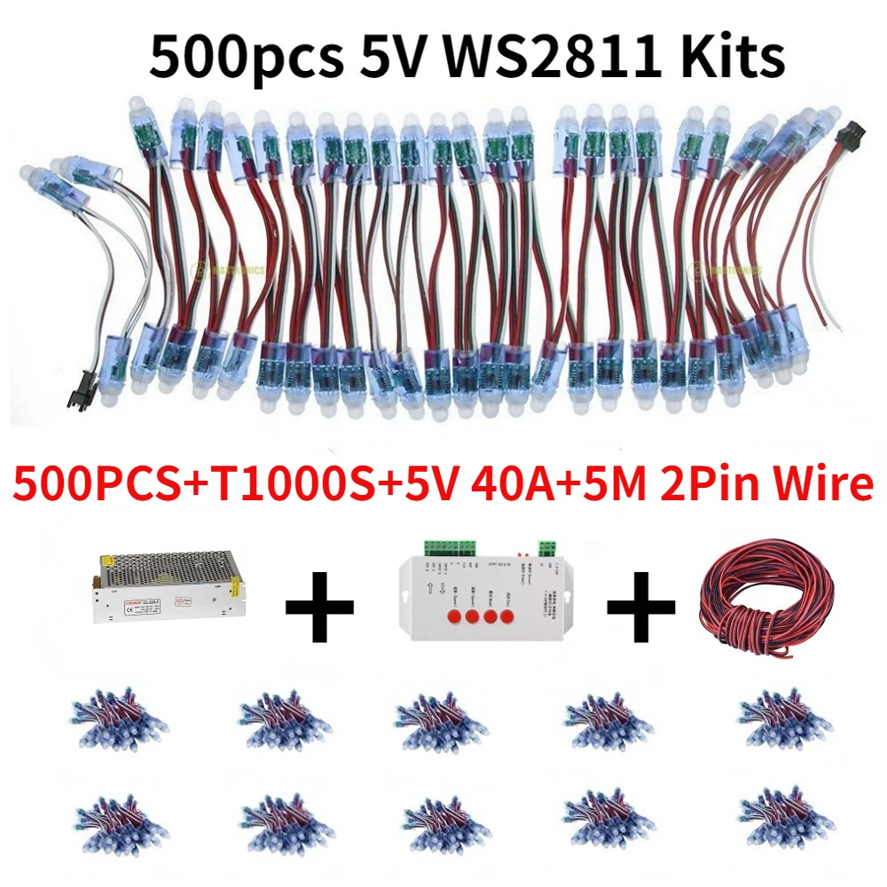 500pcs-DC-5V-12mm-WS2811-IC-Full-Color-Pixel-LED-Module-Light-Input ...