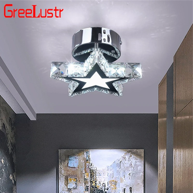 Modern Decor Star Led Ceiling Crystal Lamp Pendant Light Fixtures ...
