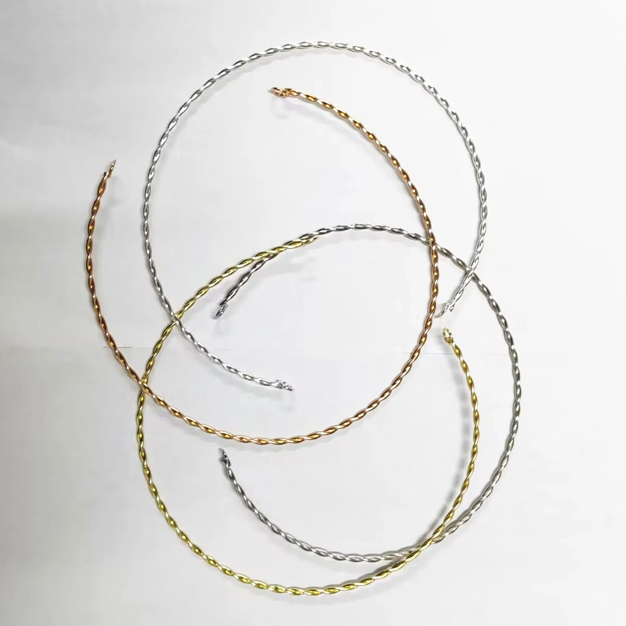 4pcs/lot Hair Accessory Crown Line 2mm Twisted Double-ended 9-character ...