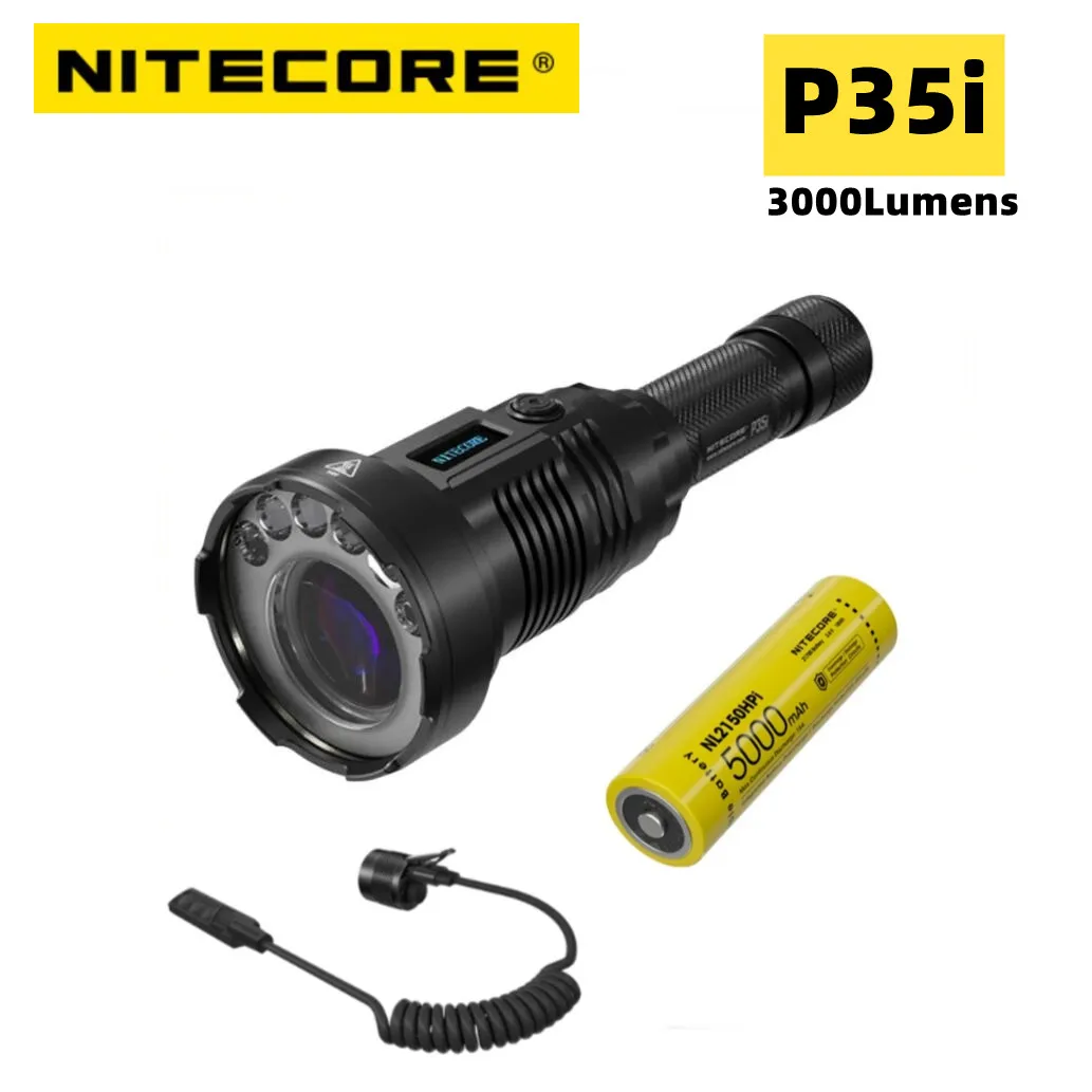 NITECORE-P35i-Flashlight-Ultra-Long-Distance-Dual-Beam-1650M-USB-C-Rechargeable-LEP-3000Lumens ...