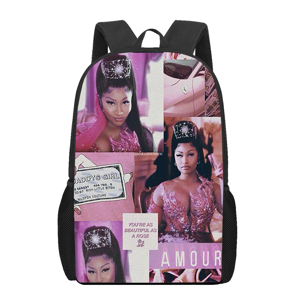 Nicki-Minaj-Rapper-16-inch-Kids-School-Bags-3D-Print-Children-Book-Bags ...