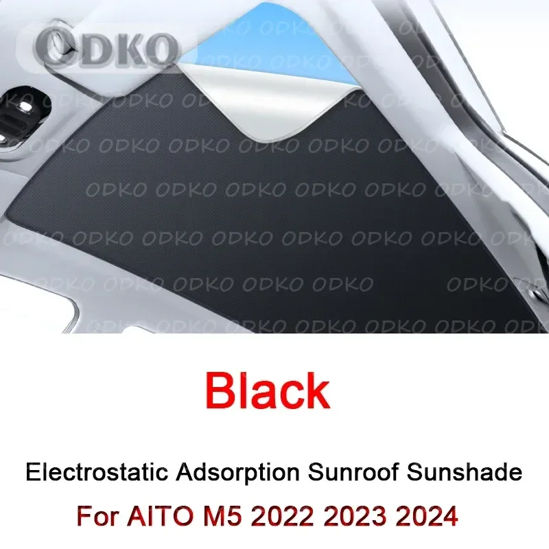 Car Electrostatic Adsorption Sunroof Sunshade Cover For AITO M5 2022 ...