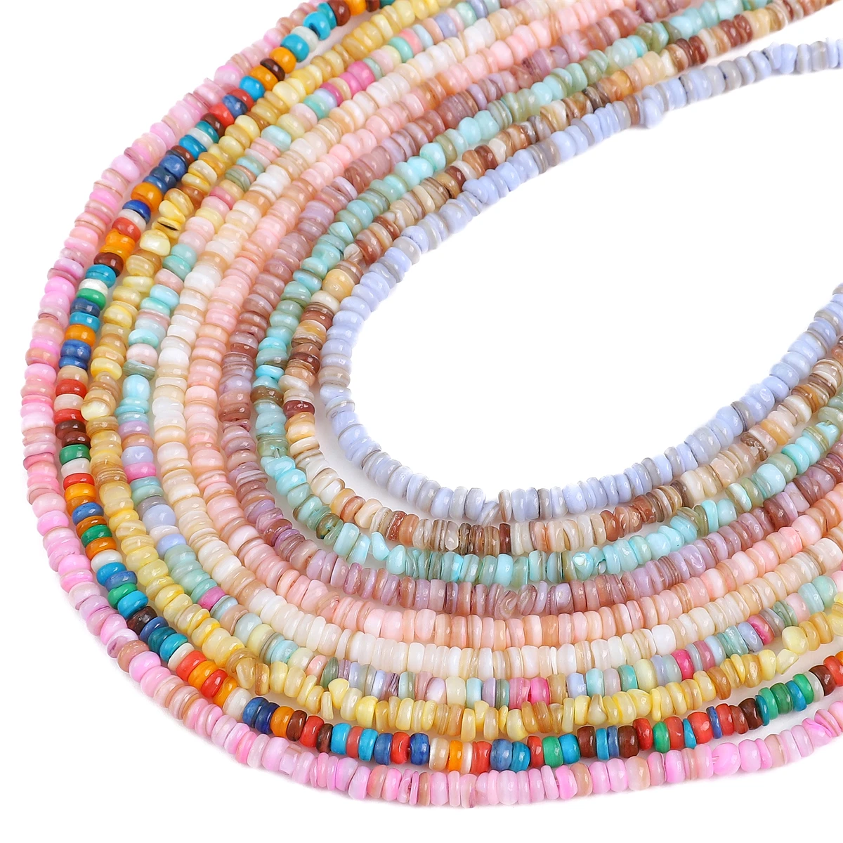 About200-230Pcs38Cm/str Natural Shell Colored Irregular Medium Hole ...