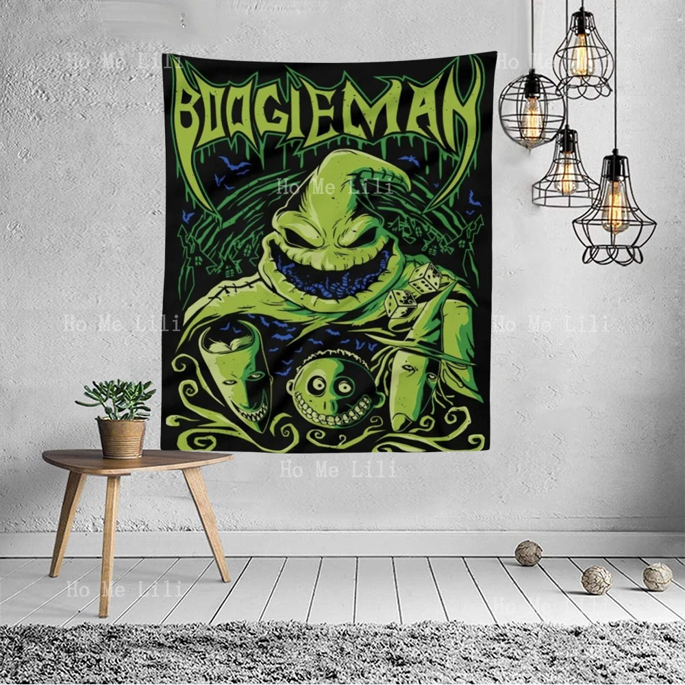 Halloween-Boogie-Man-Green-Evil-Monster-Heavy-Metal-Horror-Game-tapiz ...