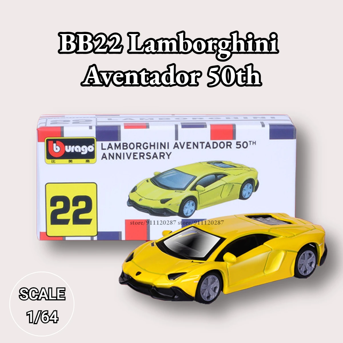 Bburago-1-64-minyat-r-araba-modeli-BB22-Lamborghini-Aventador-50th-l ...