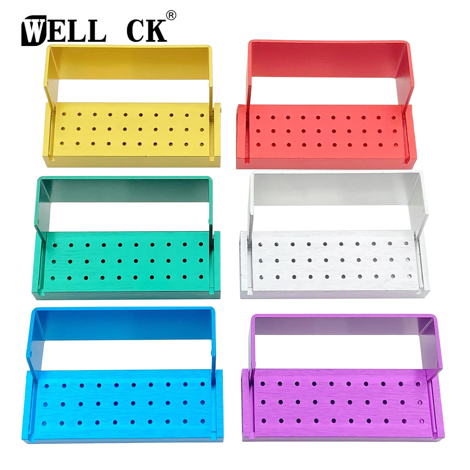 Dental-Burs-Blocks-Autoclavable-Disinfection-Holder-Sterilizer-30-Holes ...