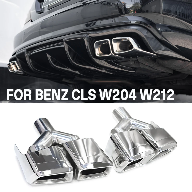 304 Stainless Steel Car Exhaust Tip For Mercedes-Benz CLS W218 Up ClS63 ...