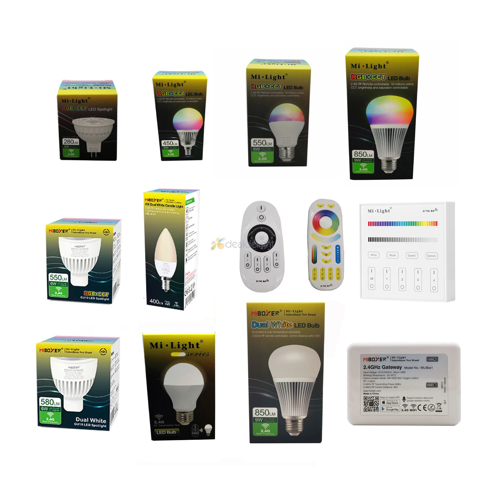 Miboxer 2.4g Led Bulb Mr16 Gu10 E14 E27 Led Lamp 4w 5w 6w 9w 12w Cct ...
