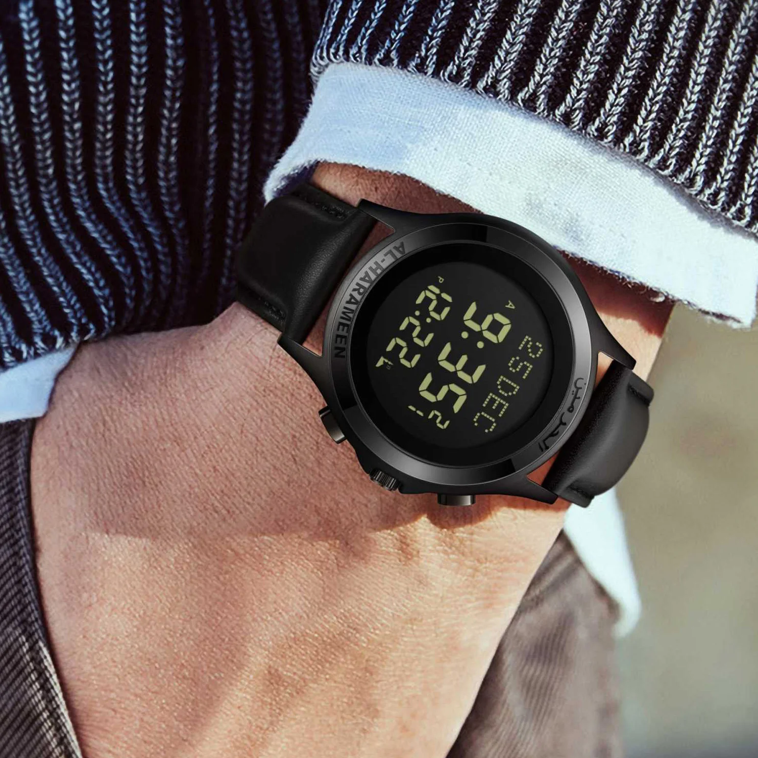 Muslim-Man-Watch-with-Azan-for-All-Prayer-Stainless-Steel-Genuine ...