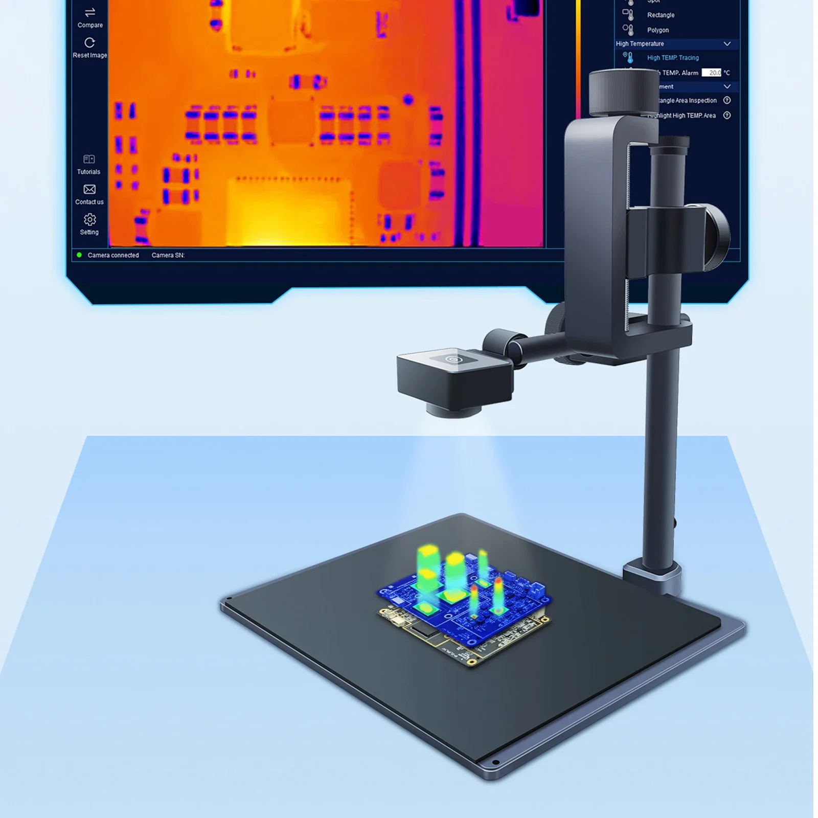 3D-Thermal-Imaging-Analyzer-256X192-for-PCB-Circuit-Board-Leakage-Short ...