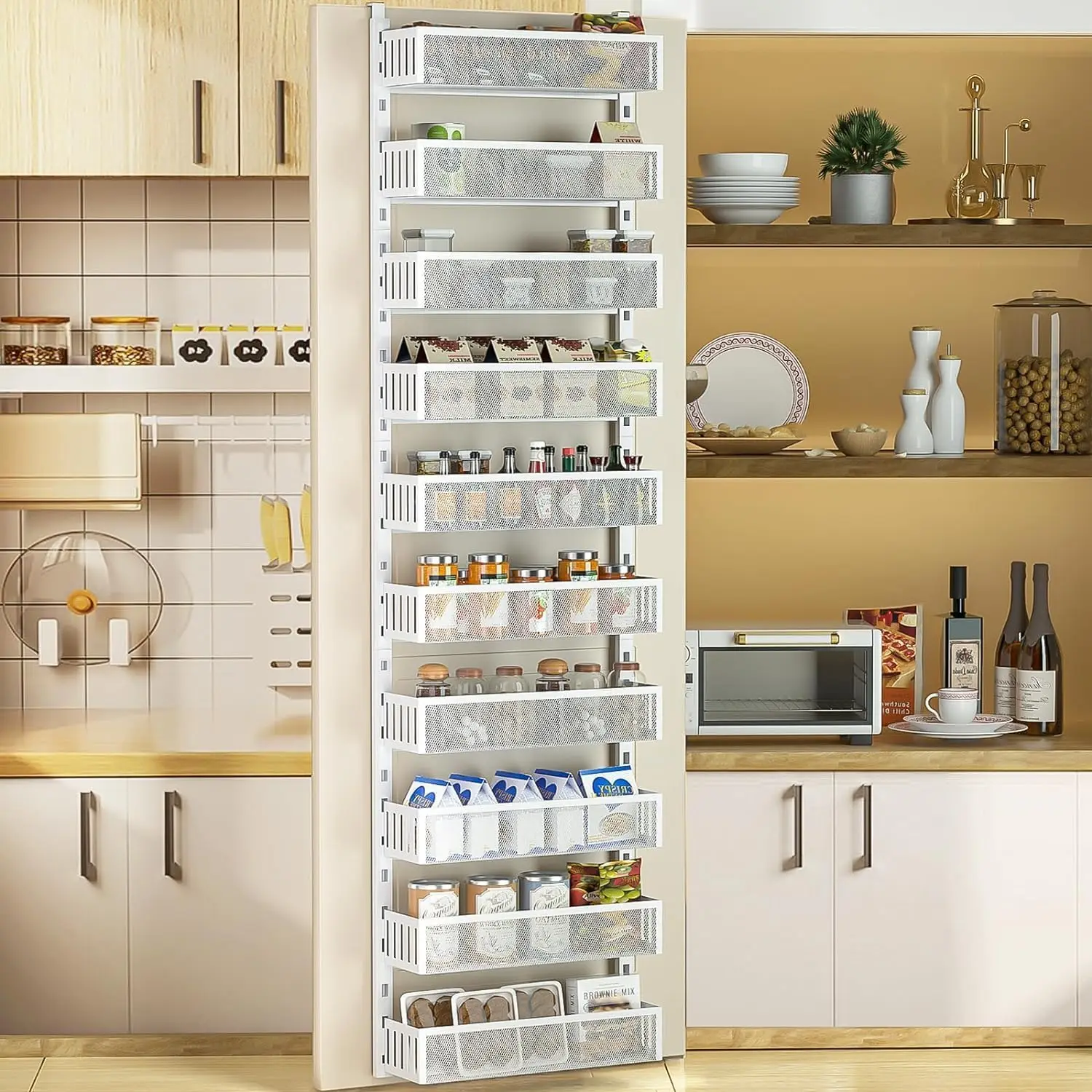 10-Tier Over-the-Door Pantry Organizer – Kitchen Staples Plus