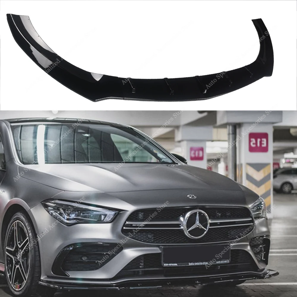 For-Mercedes-C118-X118-CLA-Front-Bumper-Lip-Spoiler-Splitter-Diffuser ...