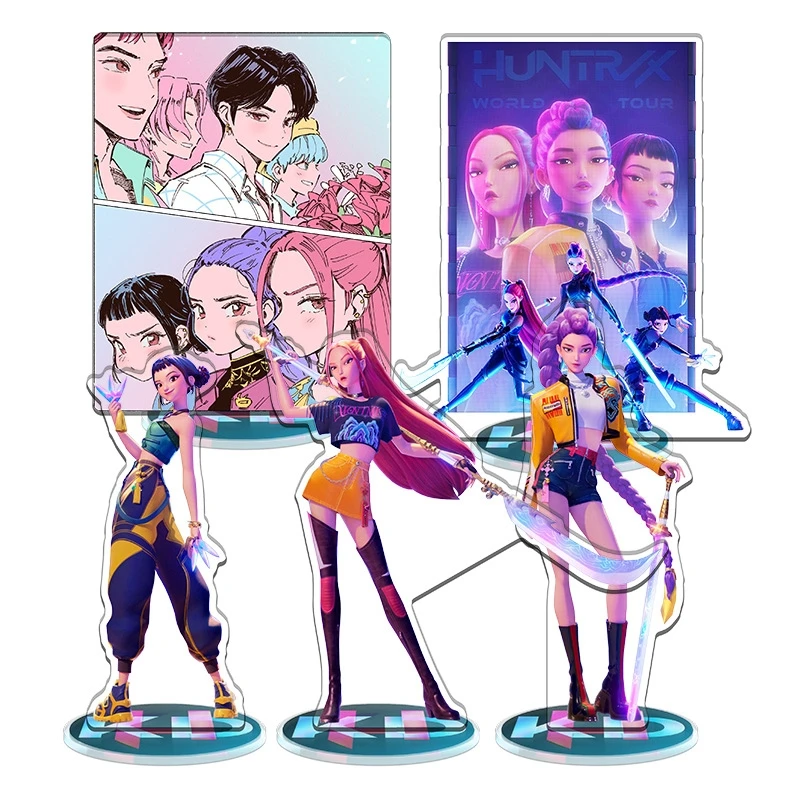 1-3PCS Kpop Demon Hunters Acrylic Stand Desktop Decor Cartoon Anime ...