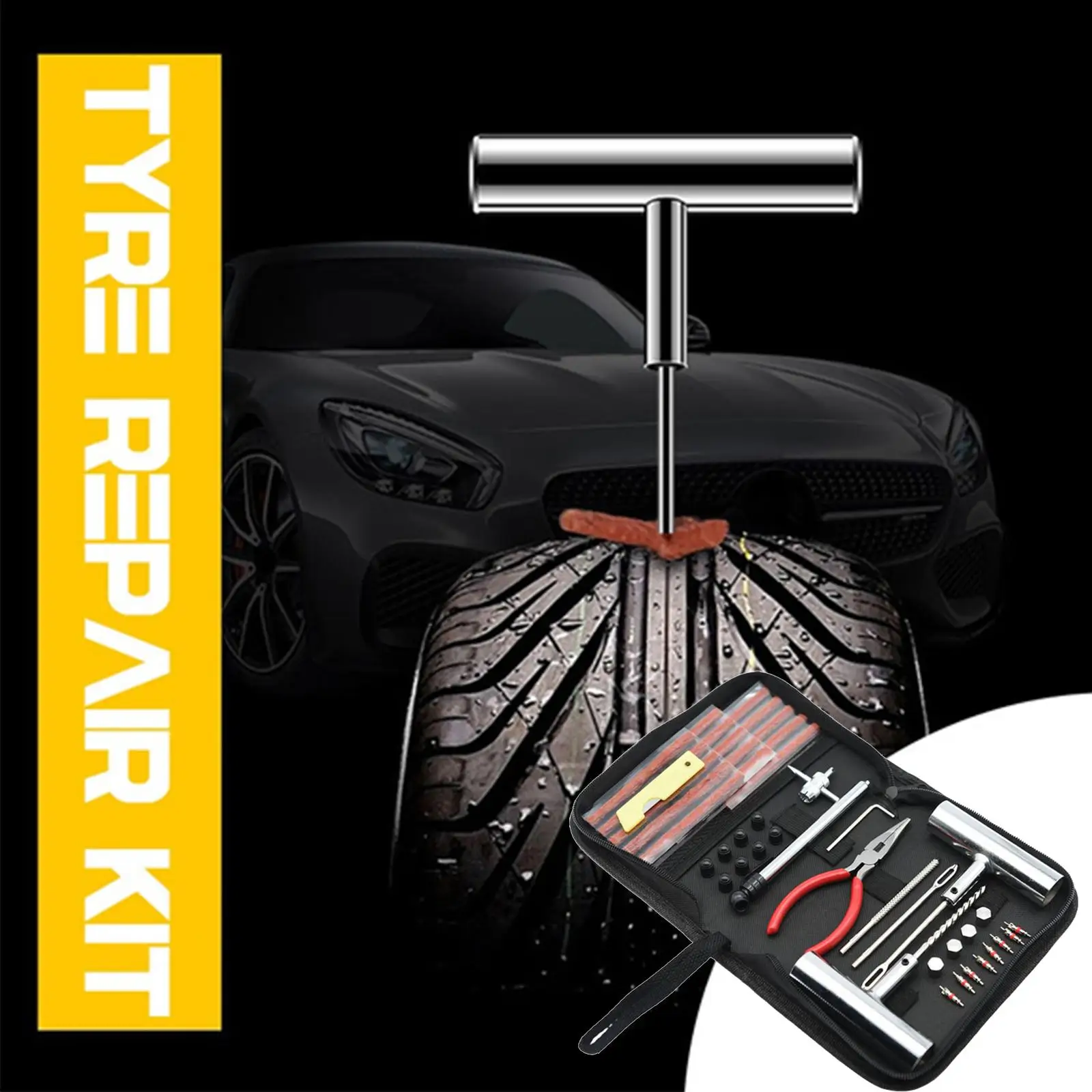 KIT REPARATION PNEU,black-China--Kit Anti crevaison pour moto, 46 ...