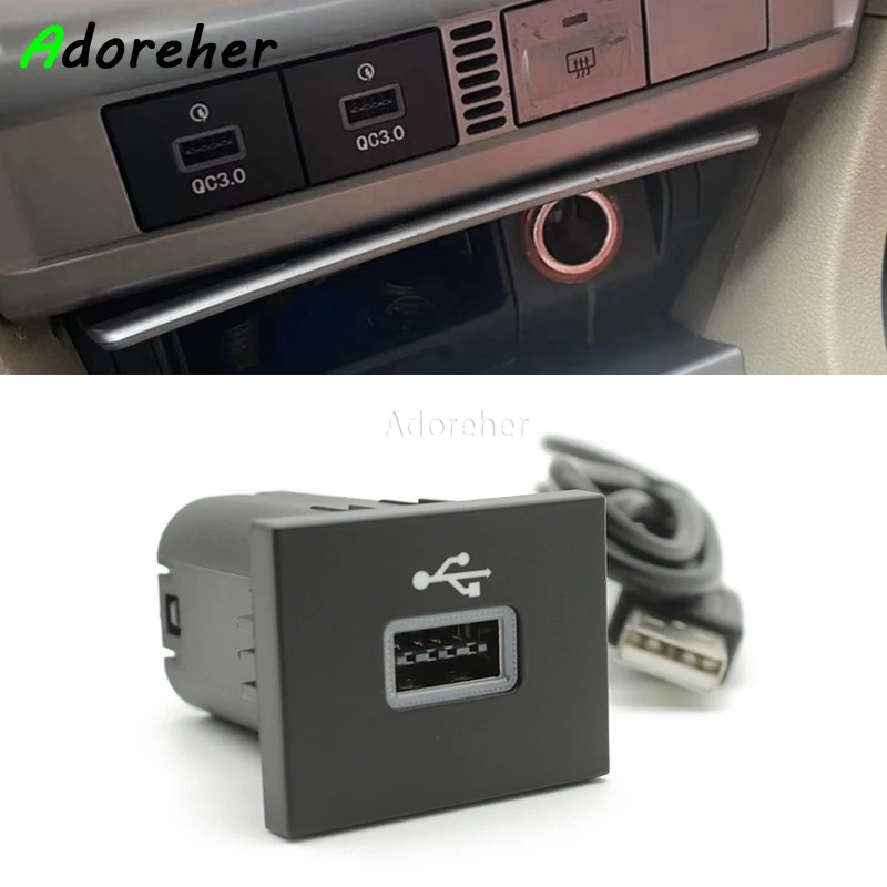 12V/24V Car Charger Socket USB Input Adapter Audio Radio u-disk Ports ...