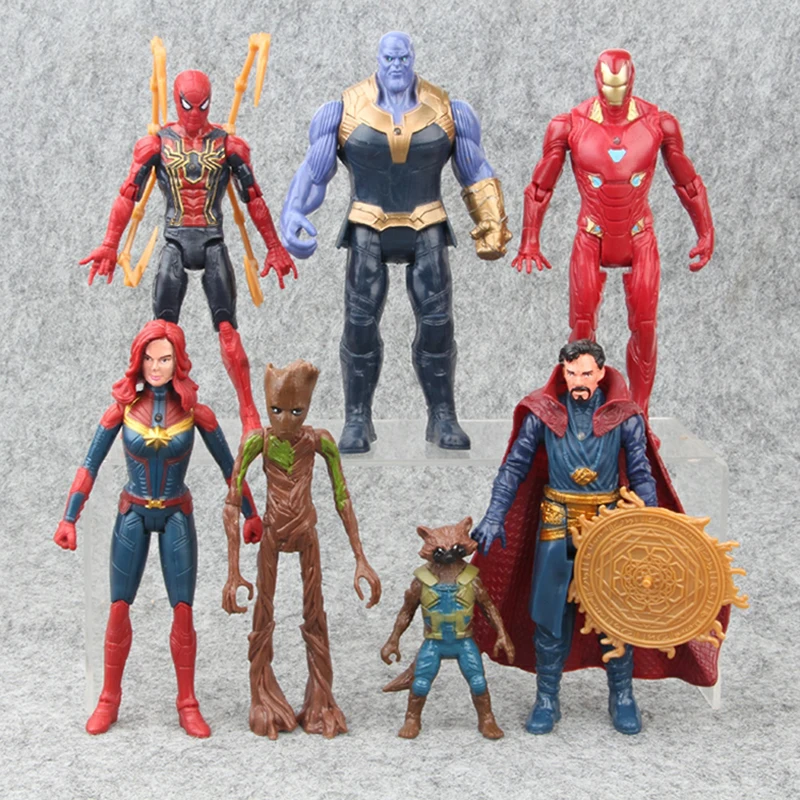 Marvel Avengers Legend Model Groot And Rocket Action-Figures Movable ...