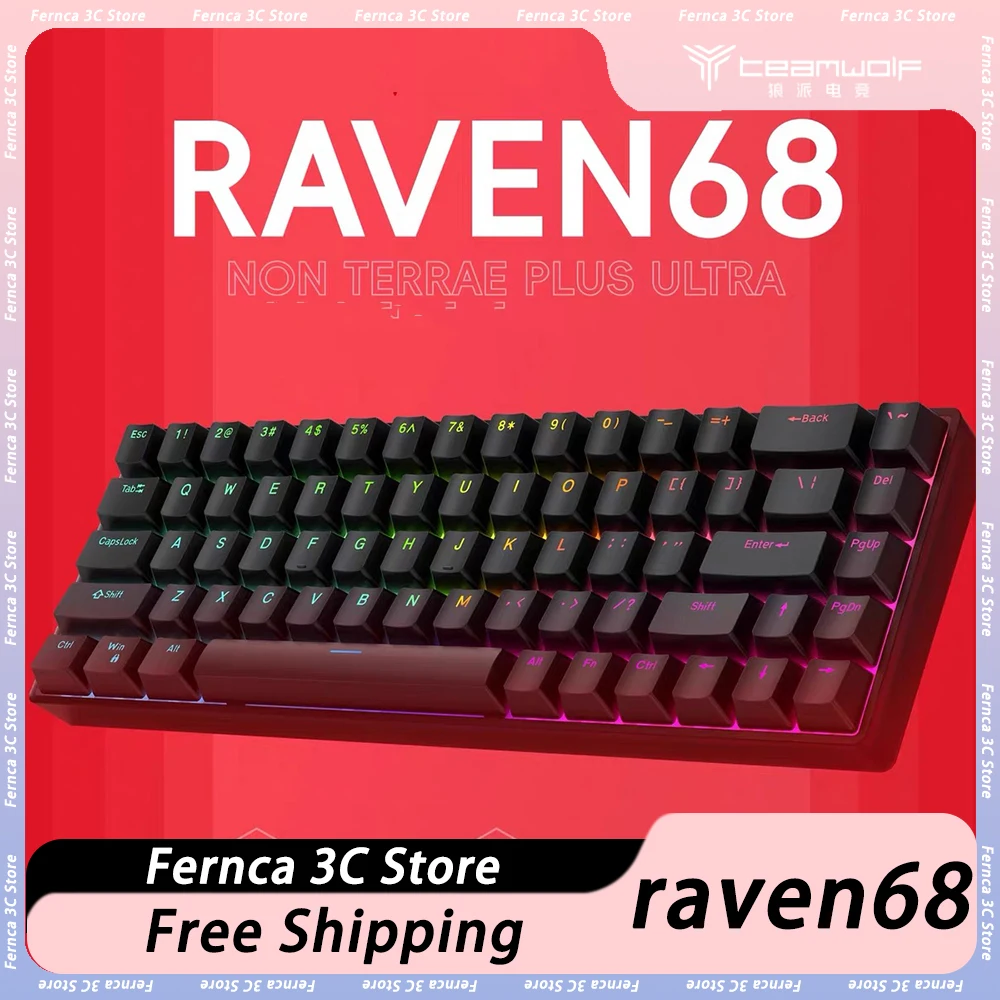 Teamwolf-RAVEN68-Gaming-Teclado-Mec-nico-Interruptor-Magn-tico-8K-Quick ...