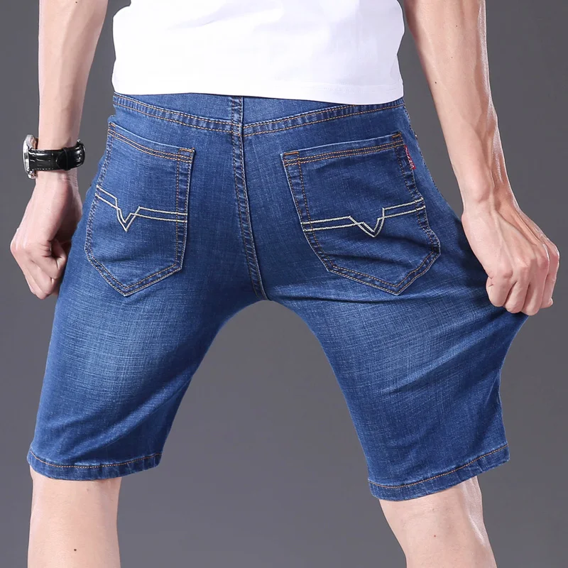 Short-en-Jean-Extensible-pour-Homme-Pantalon-D-contract-au-Genou-Droit ...