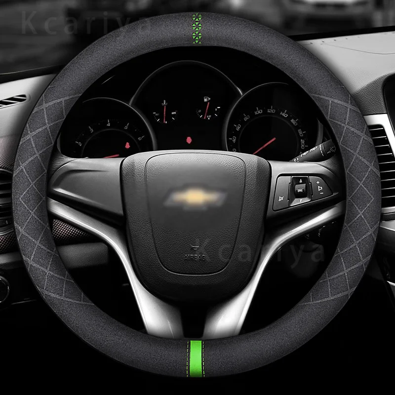 Car-Steering-Wheels-Cover-38cm-15-Leather-For-Chevrolet-Cruze-Malibu ...