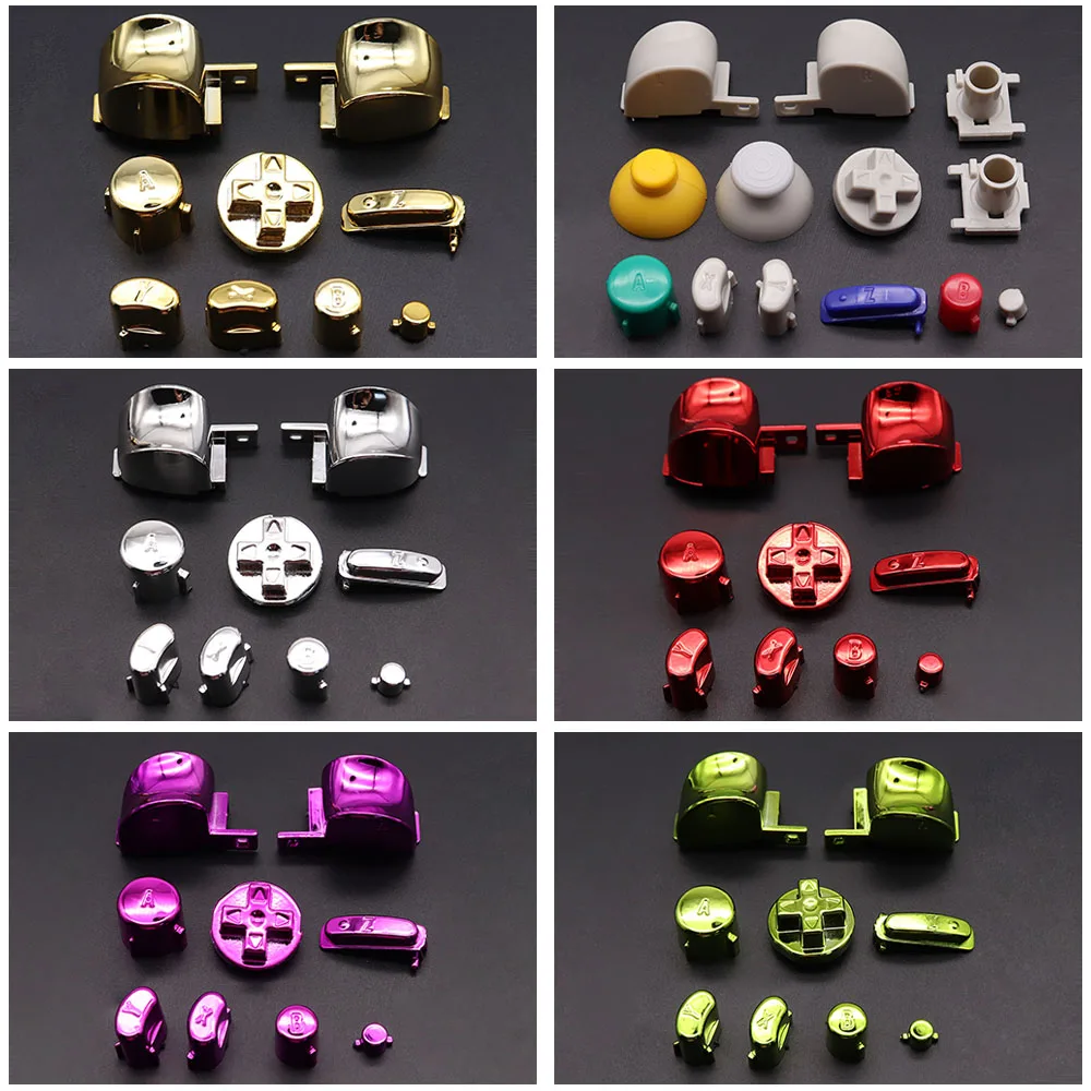 Full Set Chrome Buttons For Gamecube NGC Controller ABXY Z D-Pad L R ...