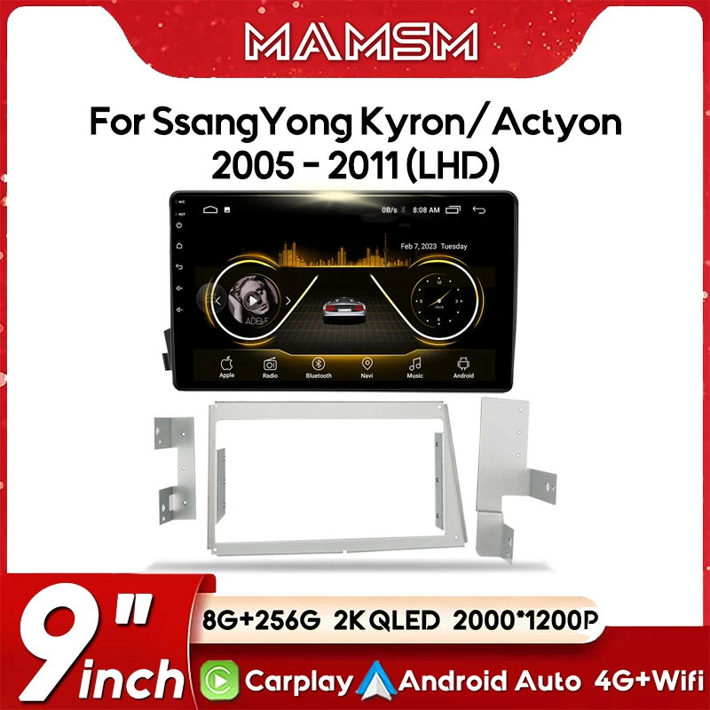 Android 13 For SsangYong Kyron Actyon C100 2005-2011 2K QLED Android ...
