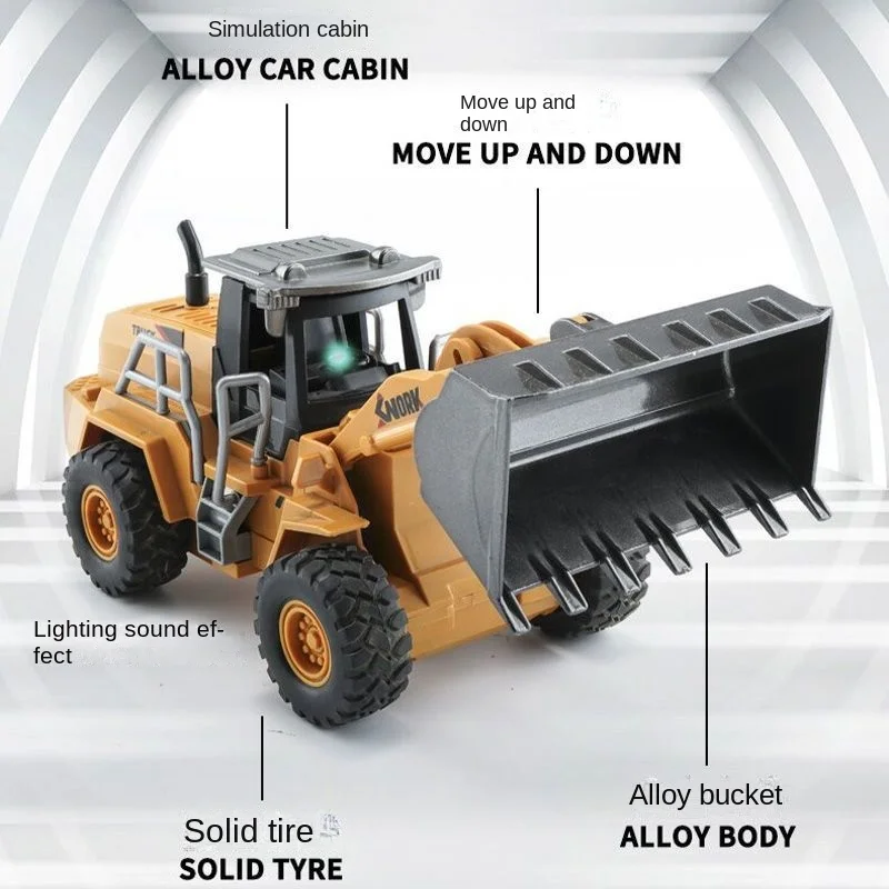 New-Children-s-Remote-controlled-Bulldozer-Toy-Alloy-Loader-Charging ...