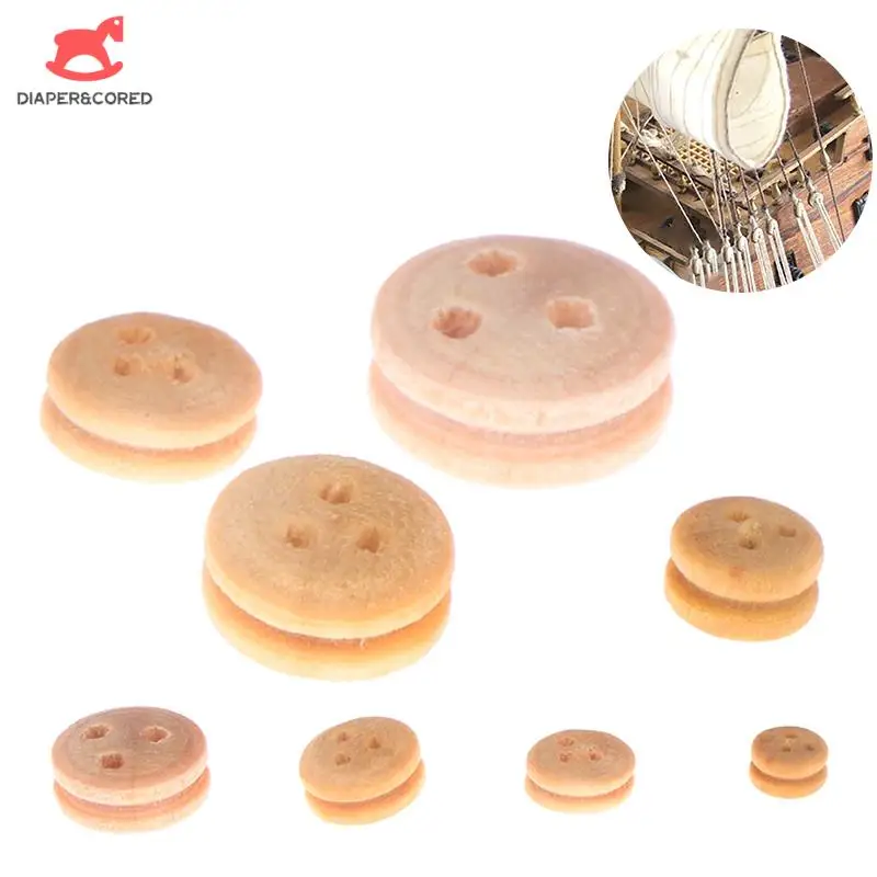1set-High-Quality-Wooden-Model-Ship-Fittings-Pulley-Blocks-Wooden ...
