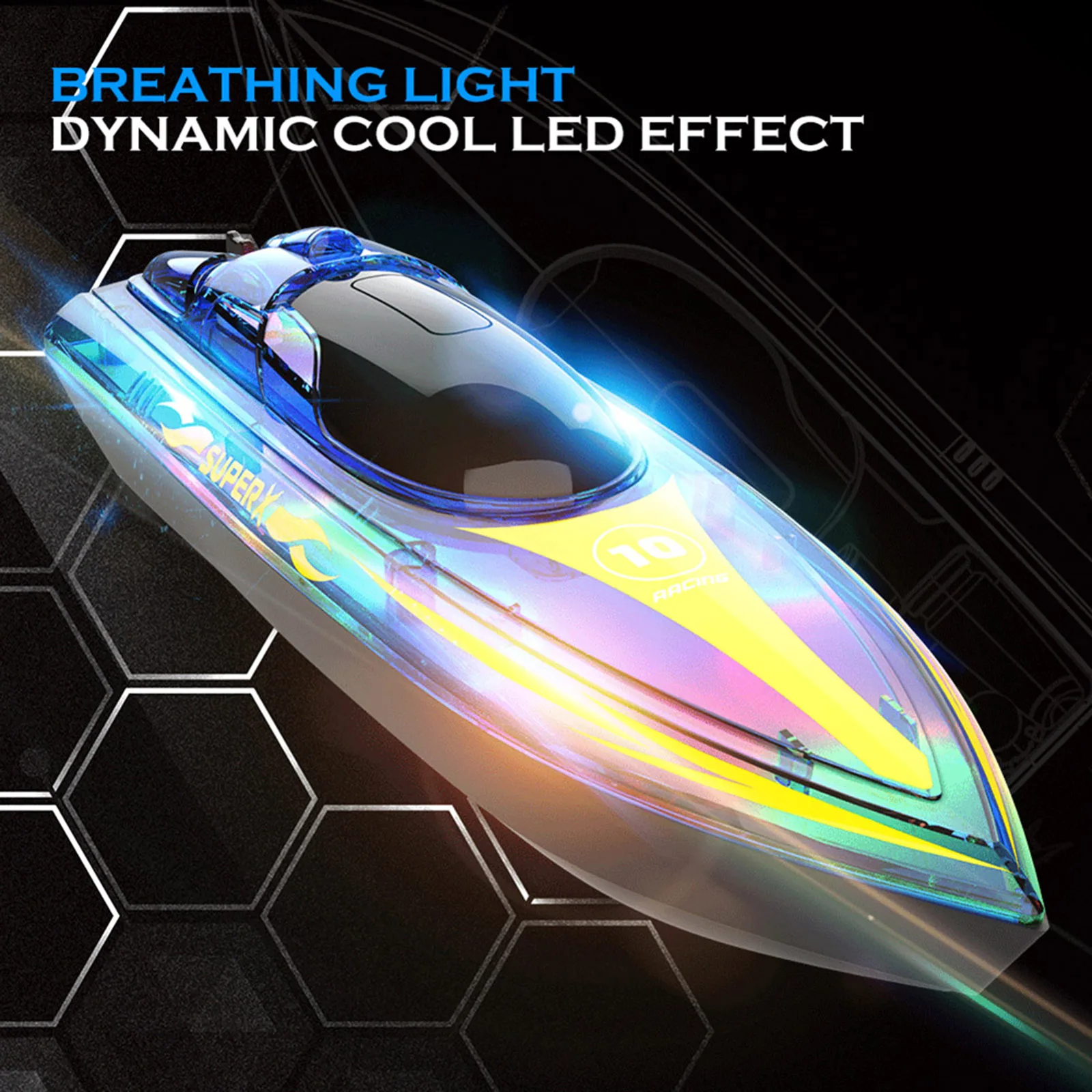 RC-Boat-with-Case-V555-2-4GHz-Lighting-Racing-RC-Boat-15KM-H-With ...