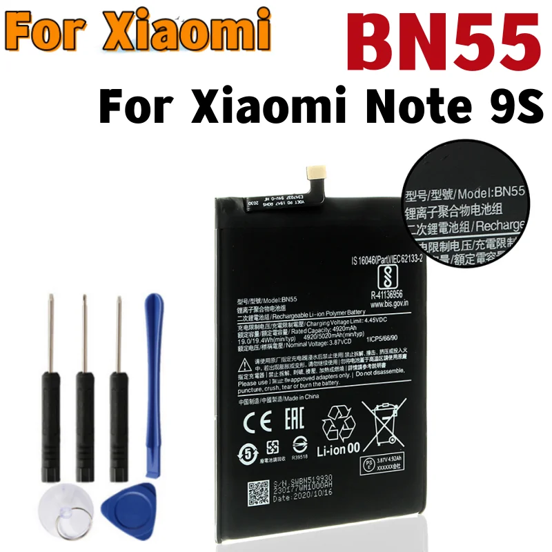 Bateria-de-Substitui-o-para-Xiaomi-Note-9S-Bateria-do-Telefone-de-Alta ...