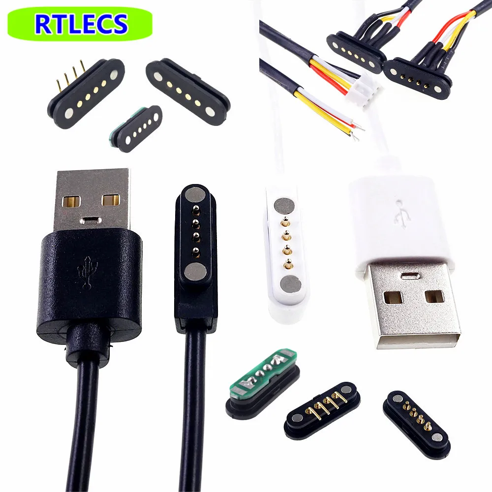 5-Sets-Magnetic-Usb-Charging-Cable-Male-Female-Pogo-Pin-Connector-4 ...