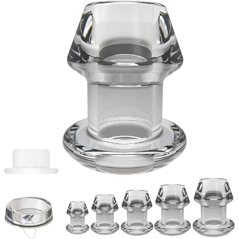 Hollow-Plug-with-Silicone-Stopper-Butt-Plug-TPE-Transparent-Tunnel-Anal ...