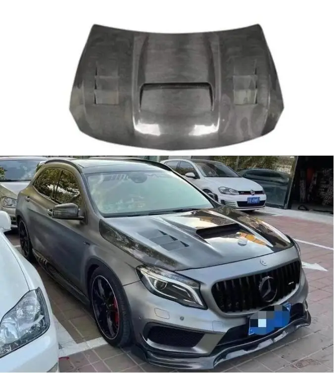 Real-Carbon-Fiber-Car-Front-Bumper-Bonnet-Engine-Hood-Vent-Cover-For ...