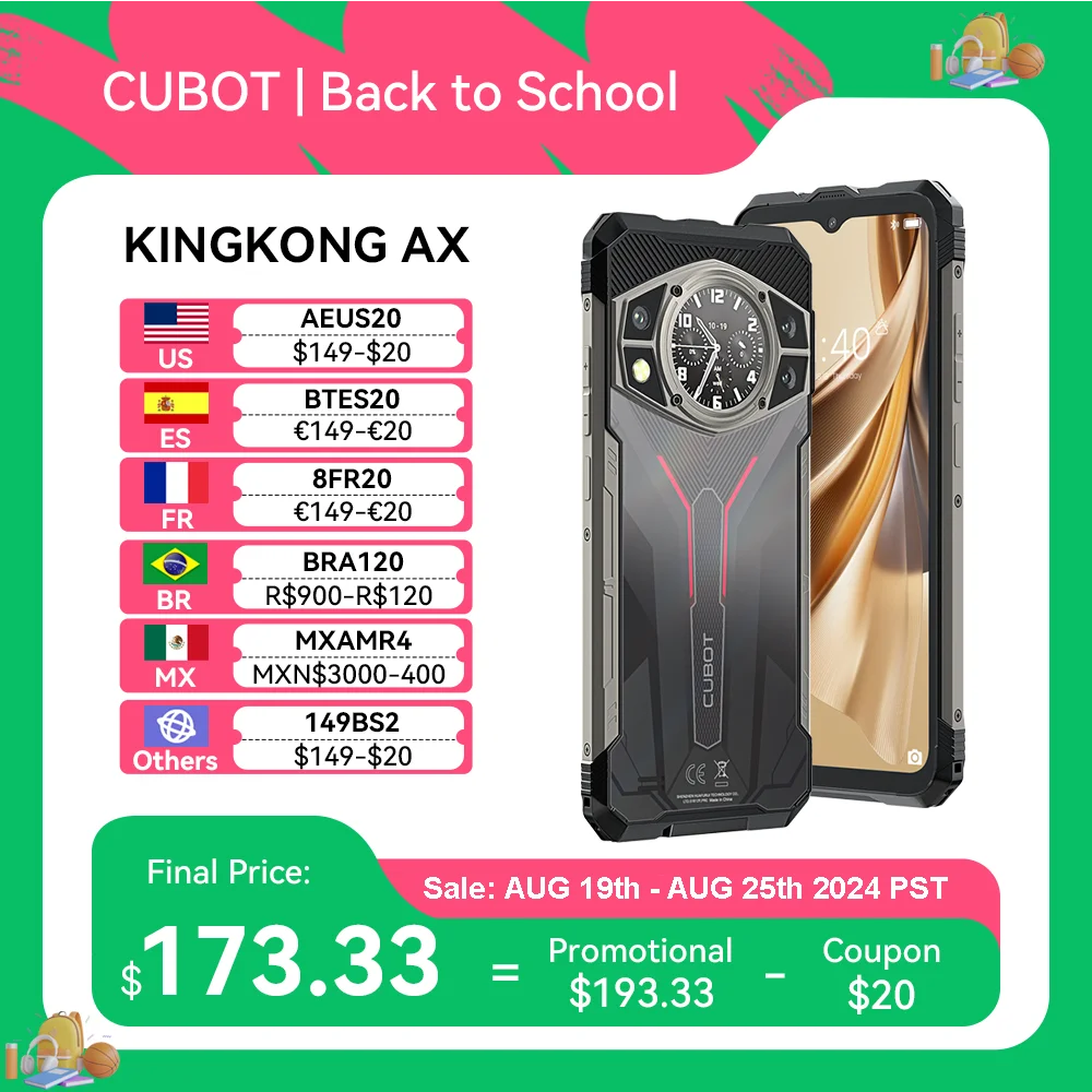 Cubot-KINGKONG-AX-Ultra-thin-Rugged-Smartphone-Android-14-Helio-G99 ...