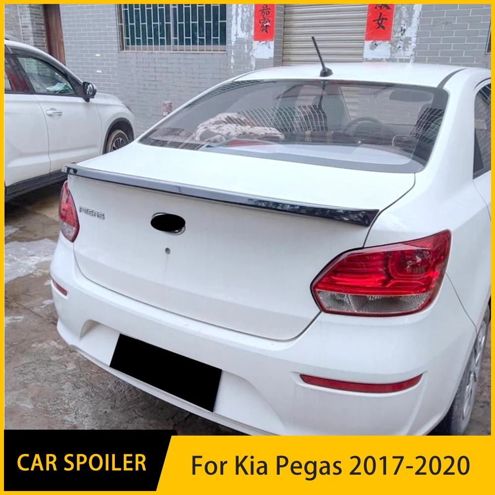 For-Kia-Pegas-Car-Body-Styling-Rear-Tail-Spoiler-High-Quality-Black-ABS ...