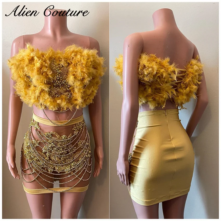 Sexy-Gold-Diamonds-Short-Prom-Dresses-Bead-Crystals-Birthday-Dress ...