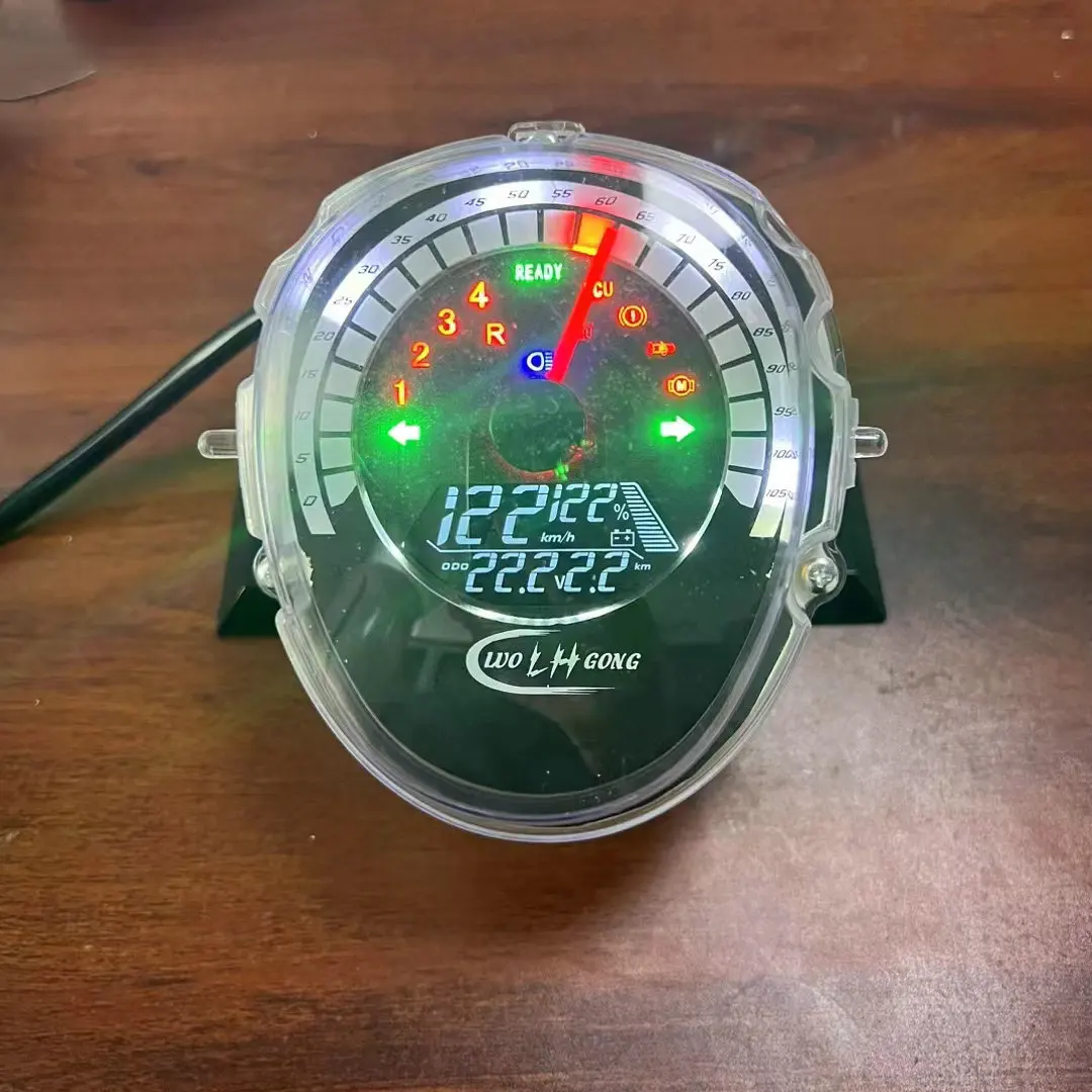 LIGHTENED SPEEDOMETER LCD DISPLAY 48V 120V Universal ELECTRIC Scooter ...
