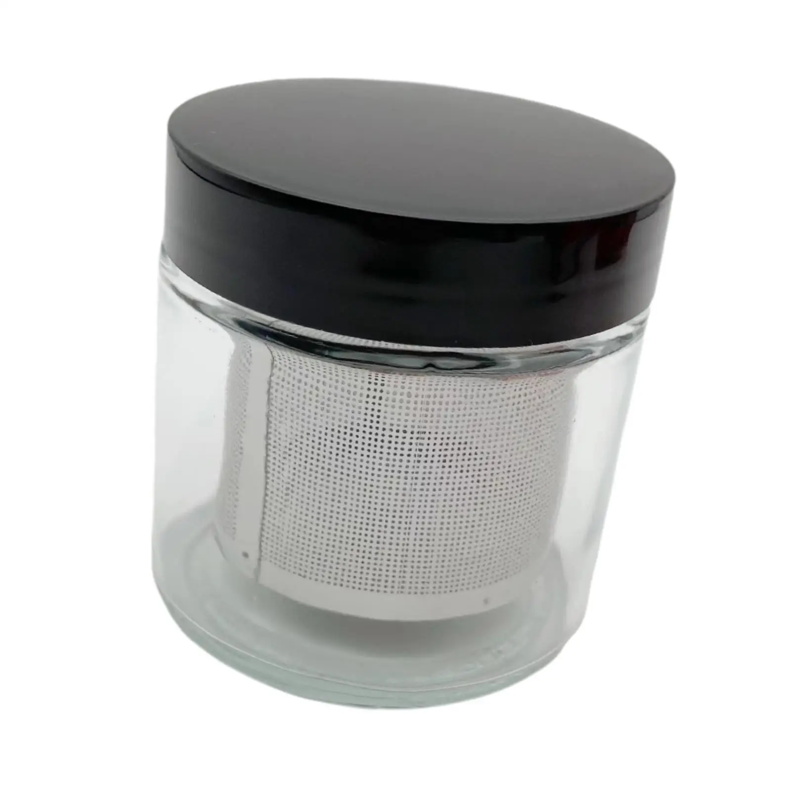 Jewelry Cleaning Jar Metal Sieve Glass Cleaning Cup Easy to Carry ...