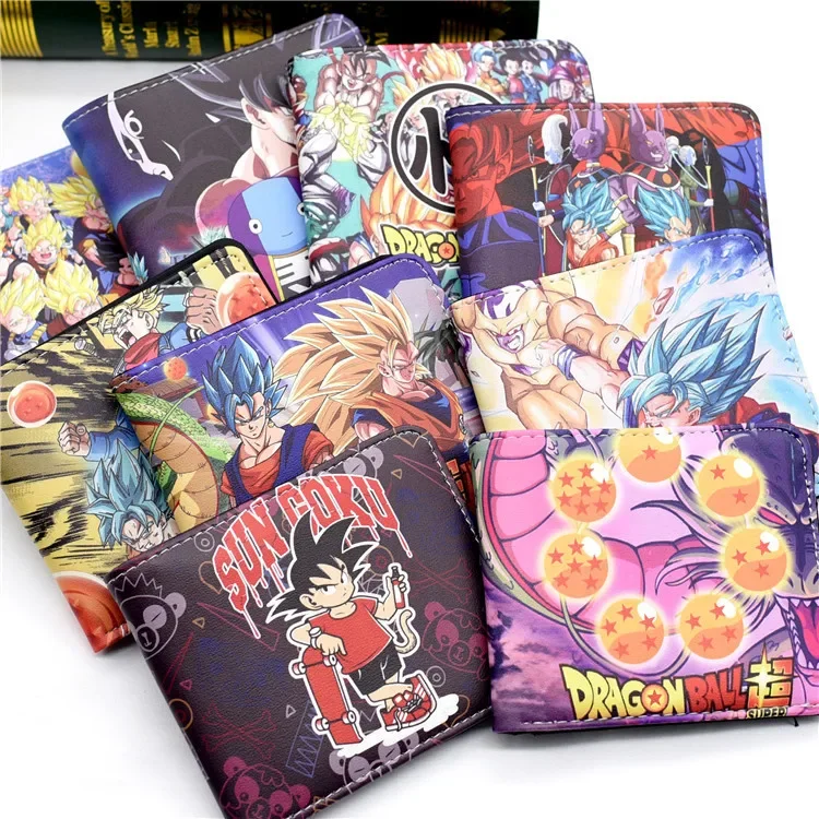Dragon Ball Anime Foldable Wallet Goku Vegeta IV Women Men Card Clip ...