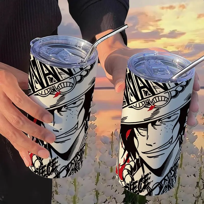 Botella de agua de One Piece Monkey D. Luffy Roronoa Zoro, taza de café ...