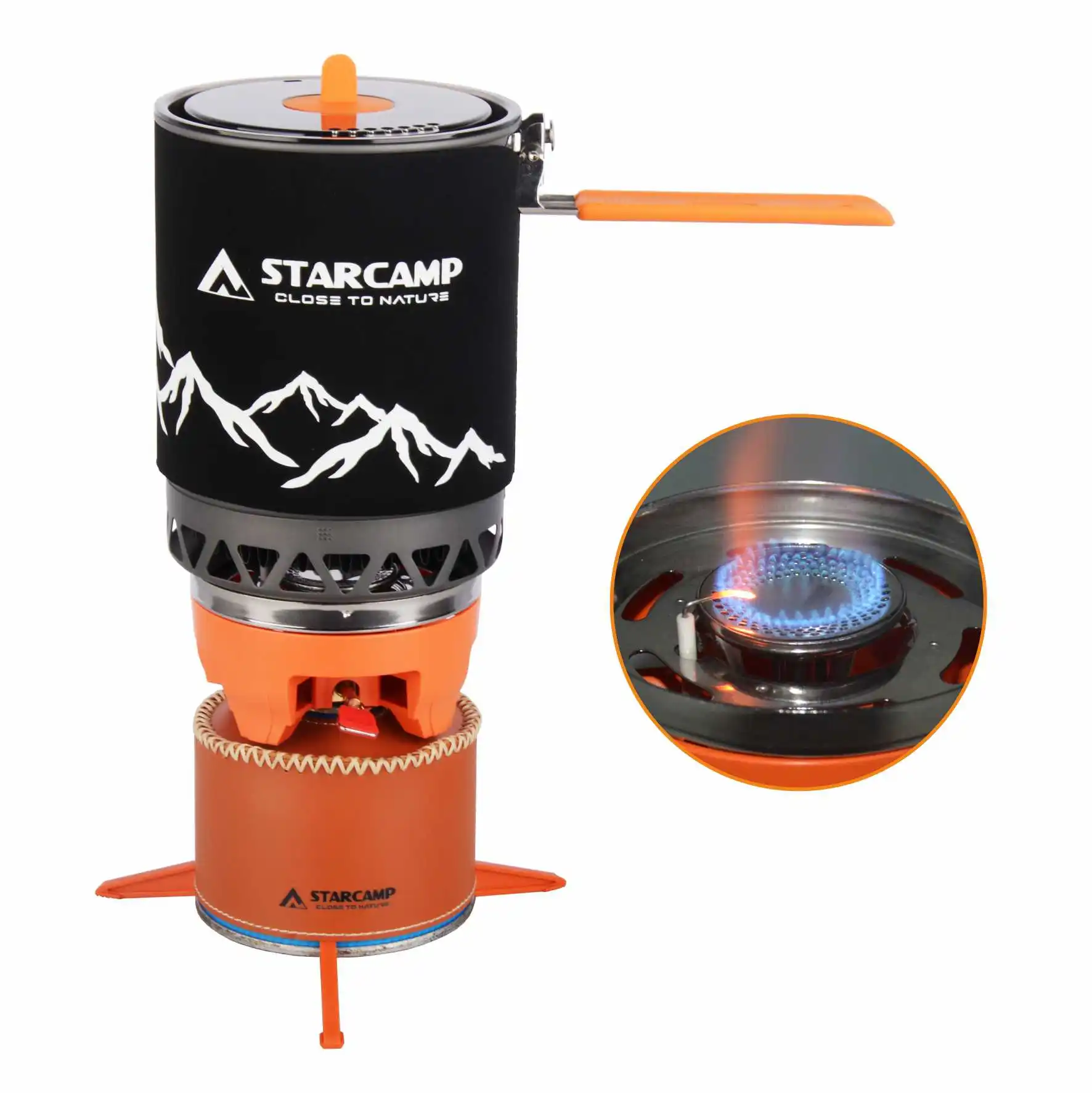 STARCAMP 1800ml Outdoor Camping Cooking System Hiking Fastboil Jet ...