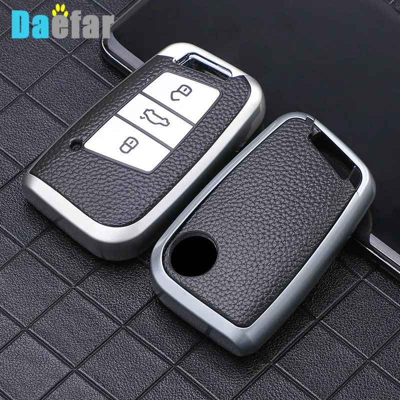 Leather-TPU-Car-Remote-Key-Case-Cover-Shell-For-Skoda-Kodiaq-Superb-A7 ...
