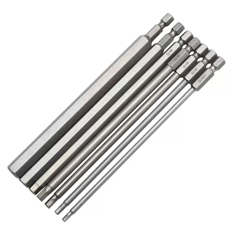 150mm Hex Allen screwdriver Bits 1/4 Inch Hex Shank Magnetic Electric ...