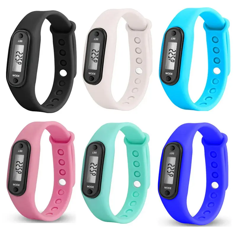 Fashion-Pedometer-Watch-LCD-Electronic-Watch-Student-Silicone-Pedometer ...