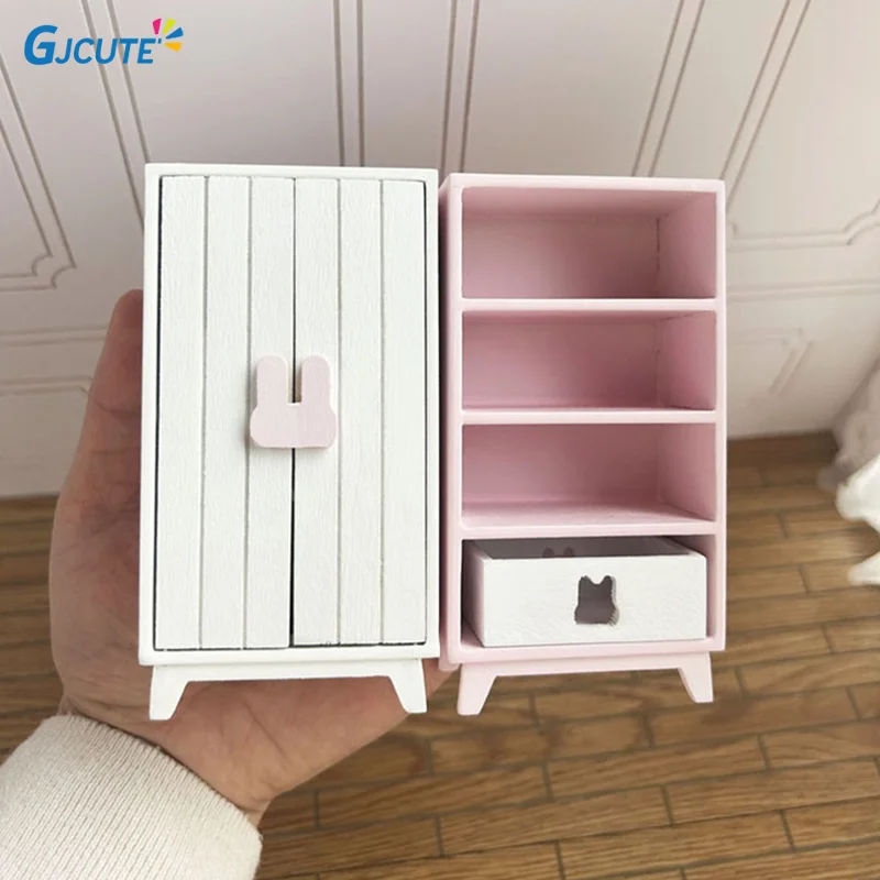 1:6 1:12 Dollhouse Miniature Wardrobe Storage Cabinet Multi-layer ...