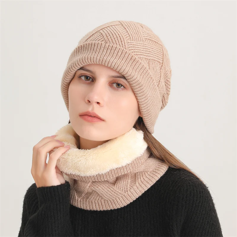 2023-Winter-Knit-Set-Pullover-Cap-Scarf-Women-and-Men-Keep-Warm ...