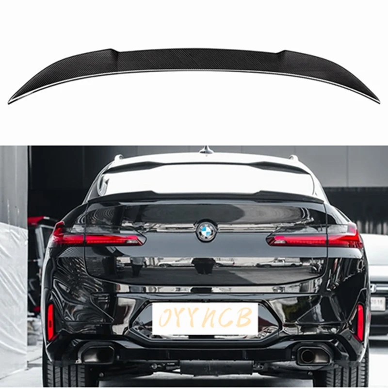 FOR-BMW-X4-G02-CS-Style-Carbon-fiber-Rear-Spoiler-Trunk-wing-2018-2023 ...