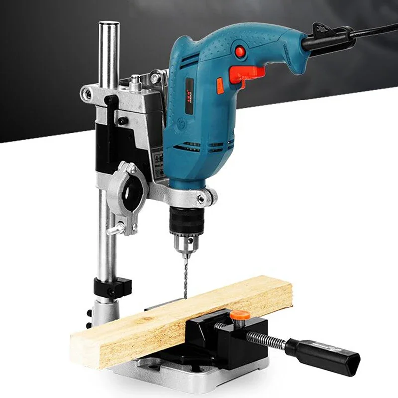 Aluminum-Bench-Drill-Stand-Electric-Drill-Clamp-Base-Frame-Drill-Holder ...