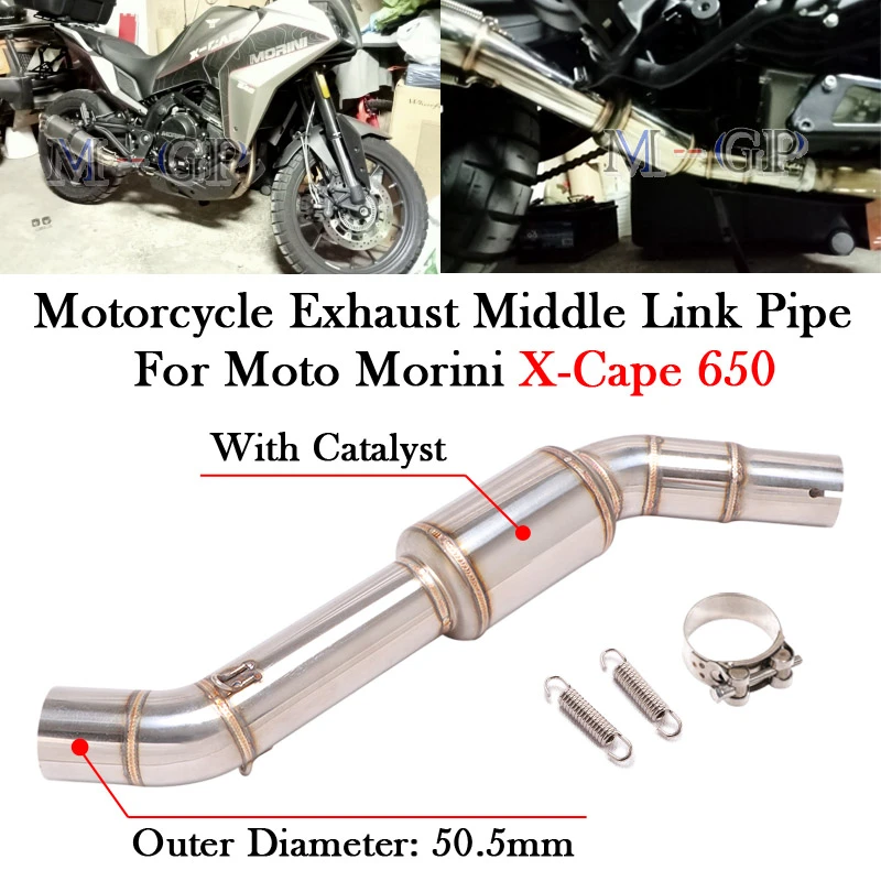Plug And Play For Moto Morini X-cape 650 Motorcycle Exhaust Middle Link ...